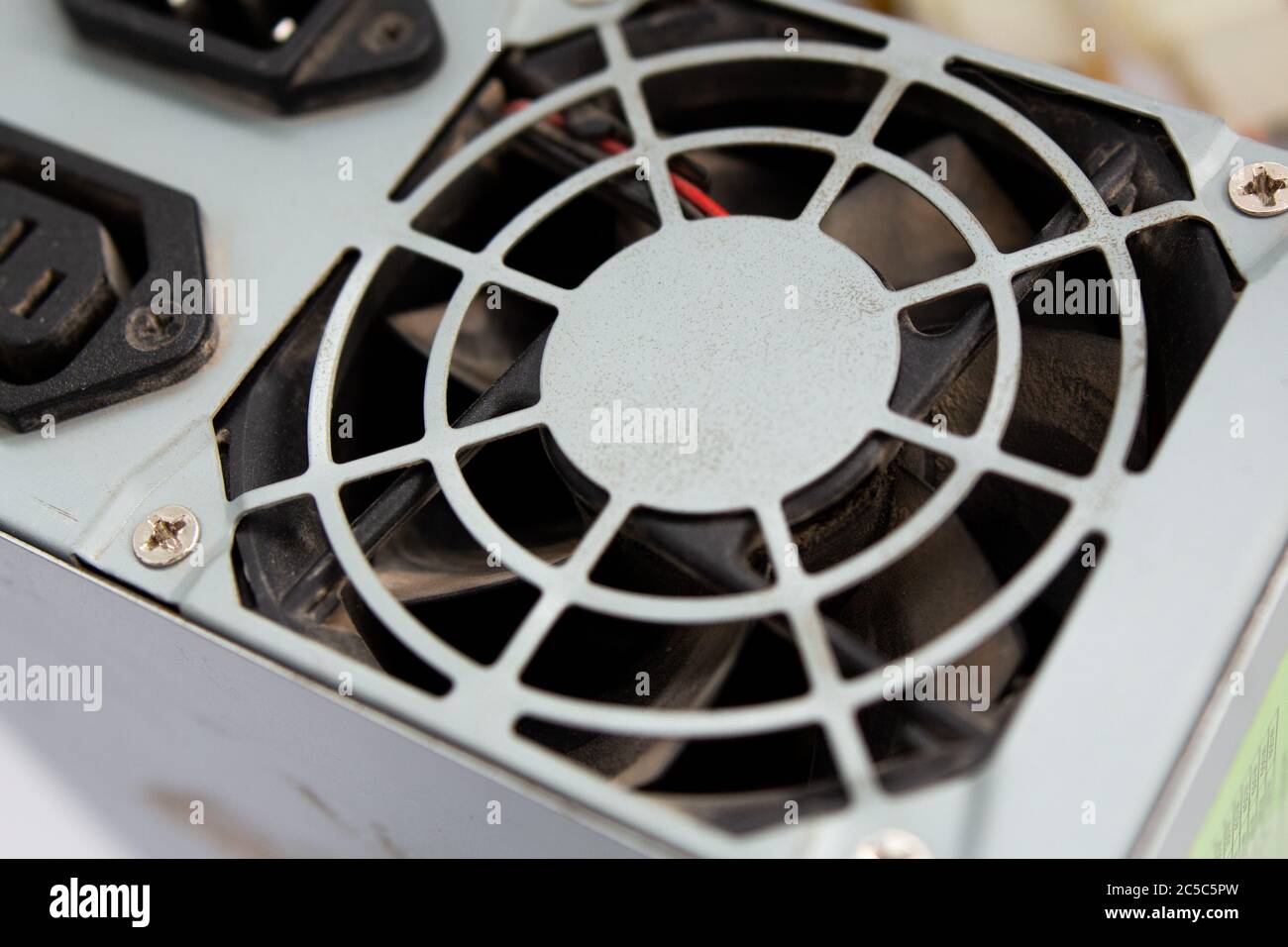 computer power supply on white background Stock Photo - Alamy