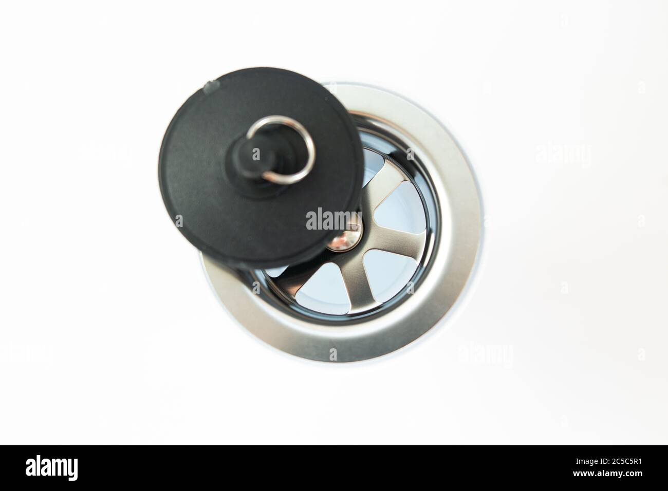 plumbing drain on white background Stock Photo - Alamy