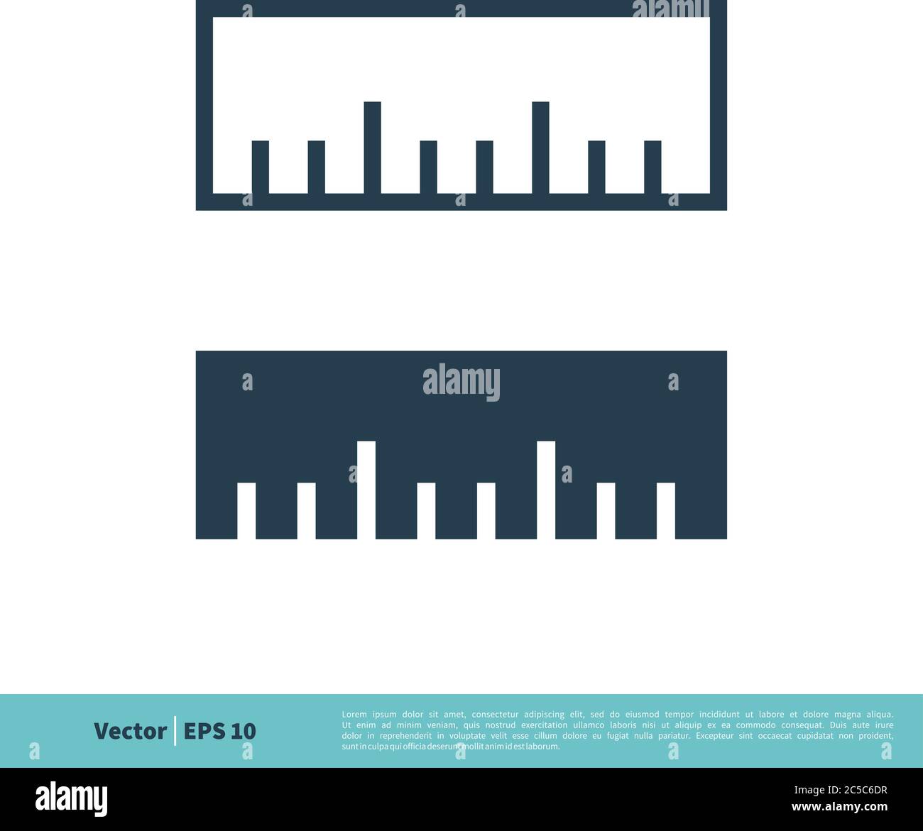 Measure Ruler Icon Vector Logo Template Illustration Design. Vector EPS ...