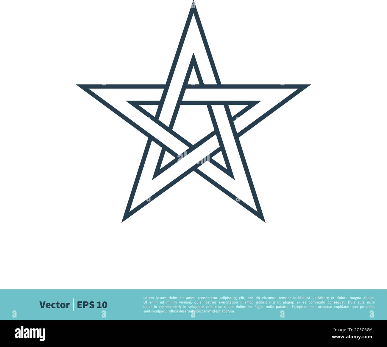 Pentagram Star Icon Vector Logo Template Illustration Design. Vector ...