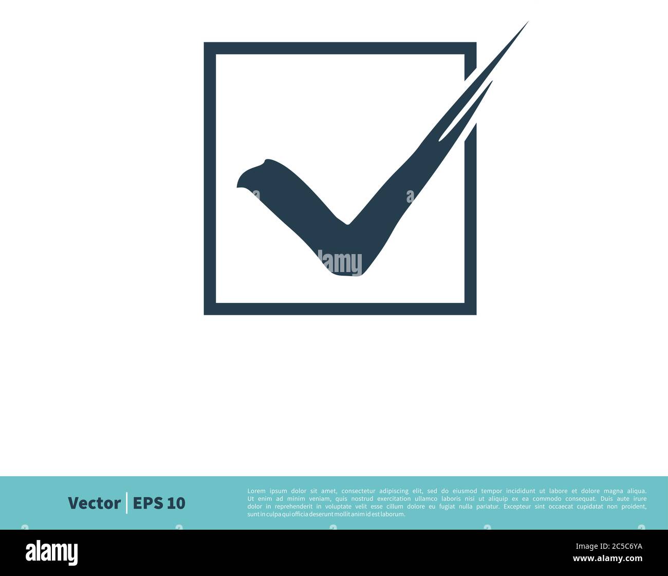 Tick Check Mark Icon Vector Logo Template Illustration Design. Vector ...