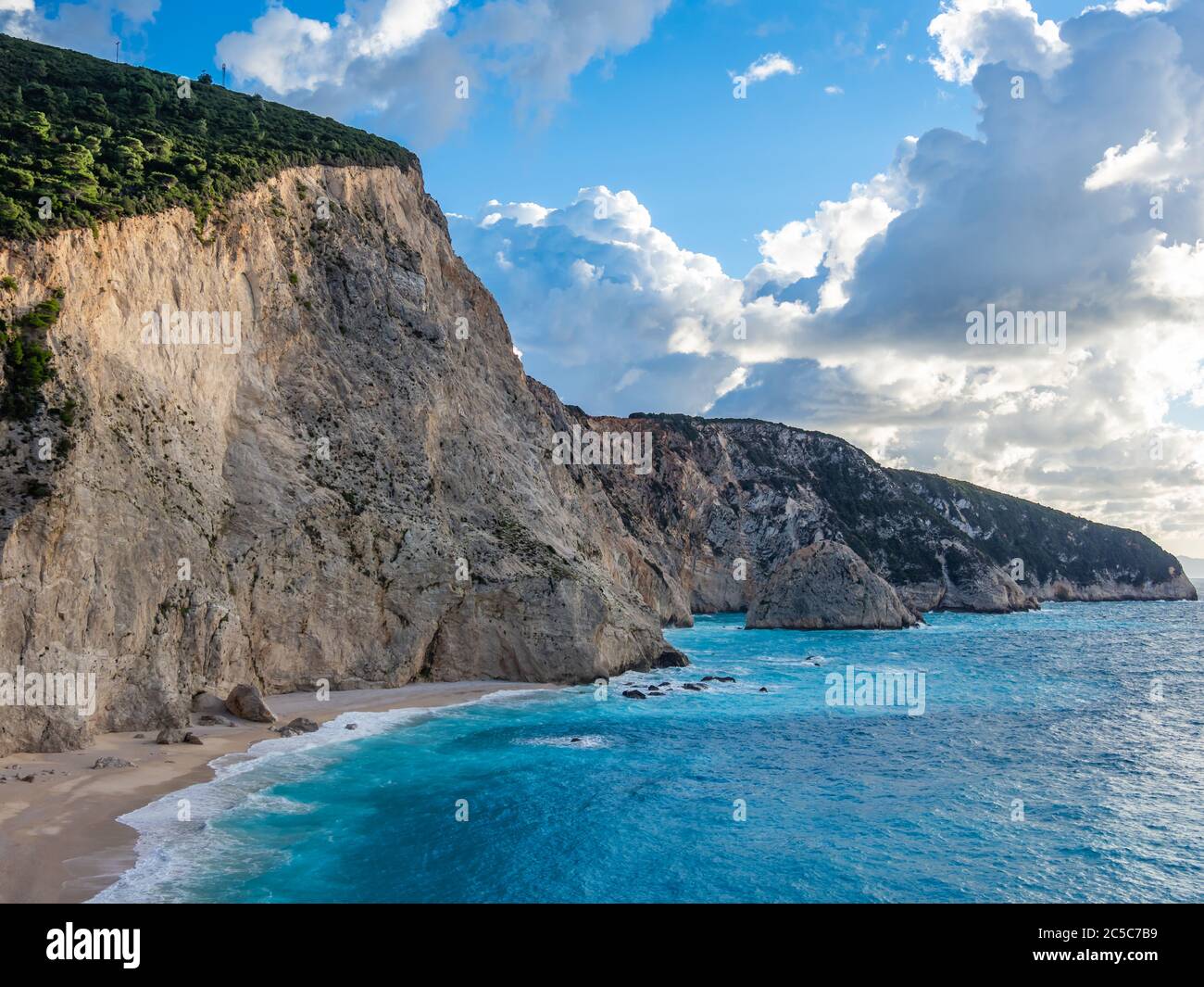 Porto Katsiki beach in Lefkas Greece Stock Photo - Alamy