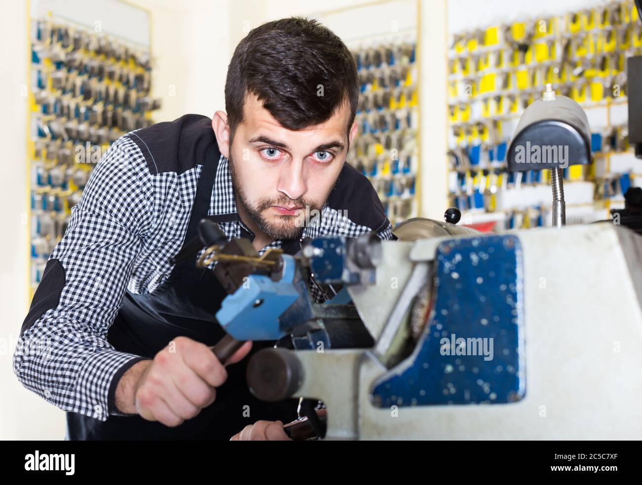 Smiling spanish male worker hi-res stock photography and images - Alamy