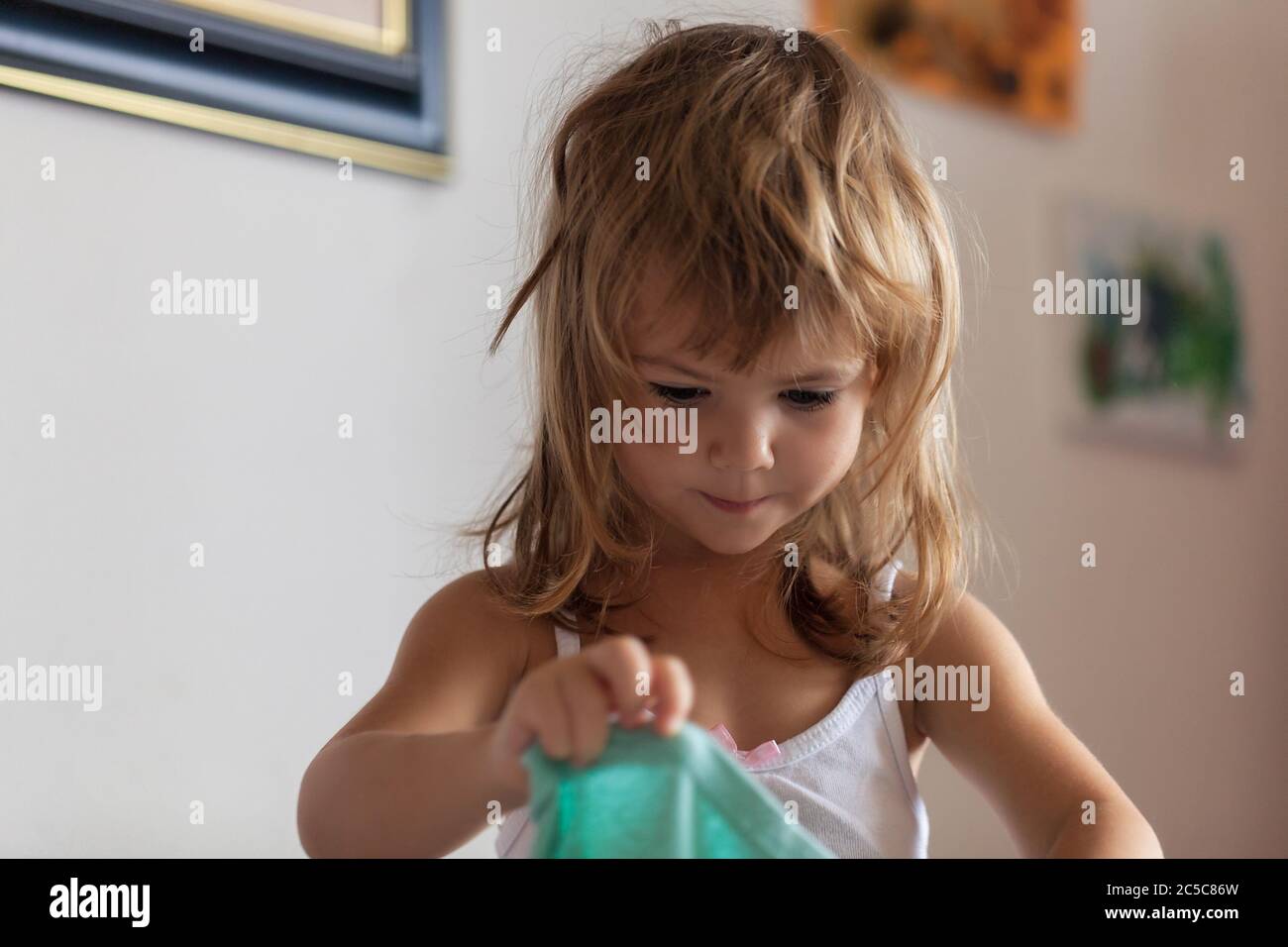 Getting Dressed Child Dress High Resolution Stock Photography and ...
