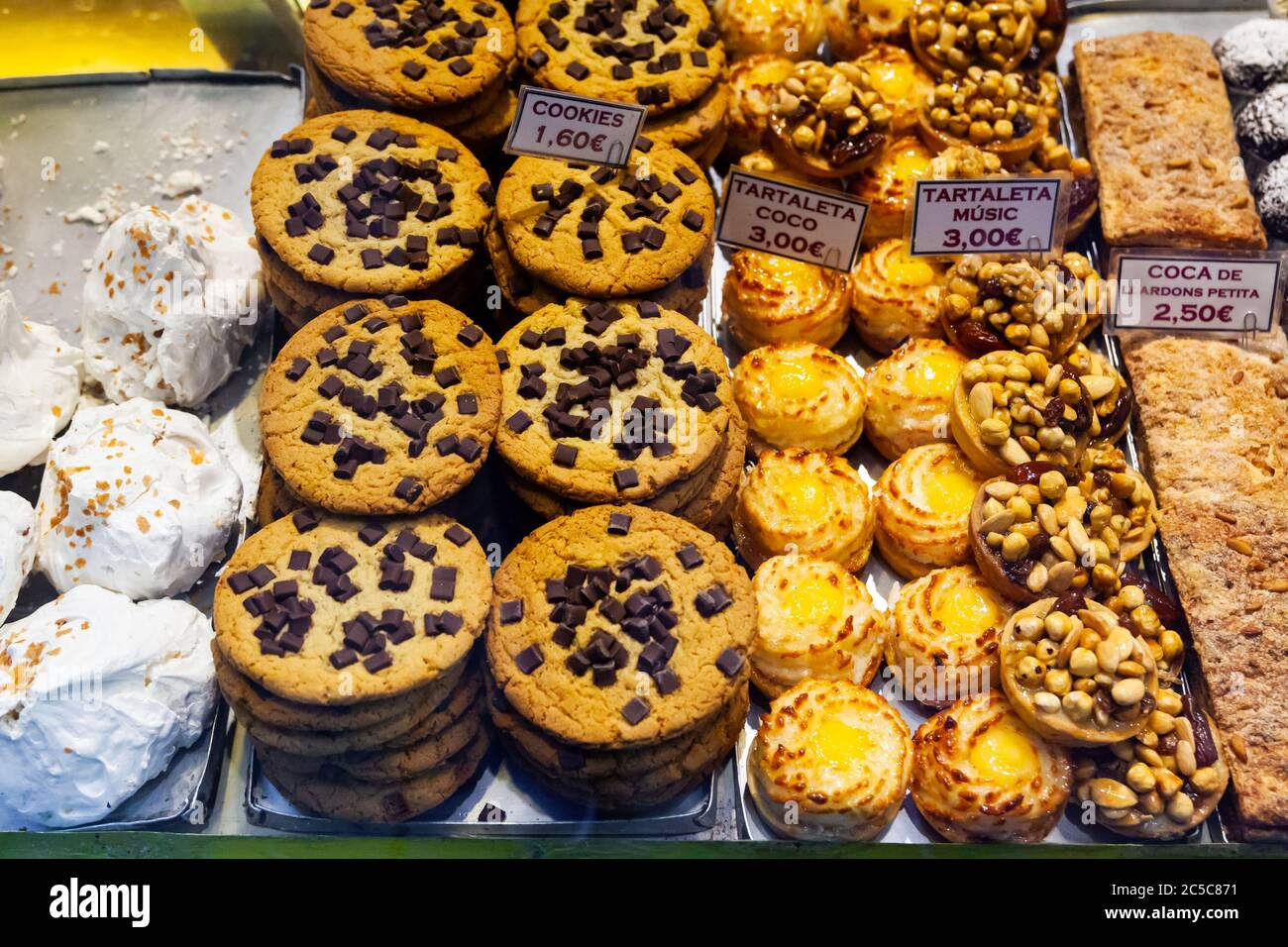 Confectionery shop window - cakes, pastries, desserts. Traditional ...