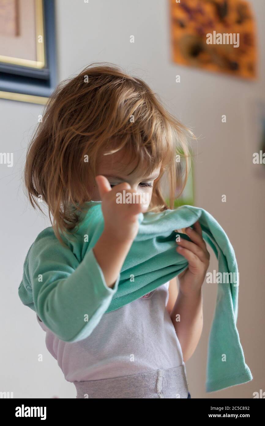 Getting Dressed Child Dress High Resolution Stock Photography and ...