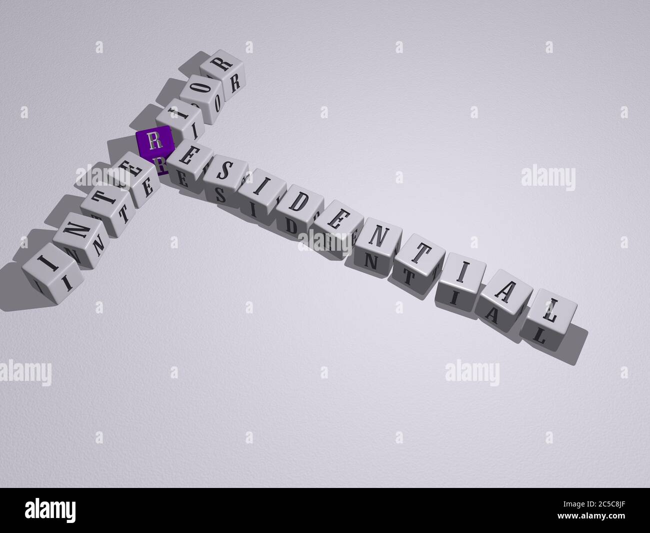 combination of Real estate words RESIDENTIAL INTERIOR built by cubic ...