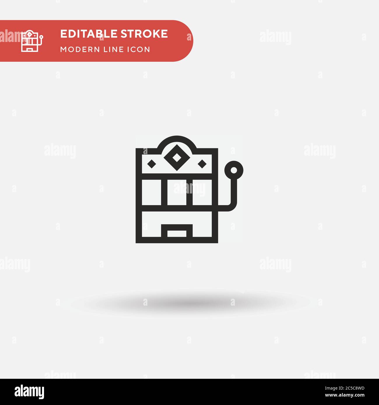 Jackpot Simple vector icon. Illustration symbol design template for web ...