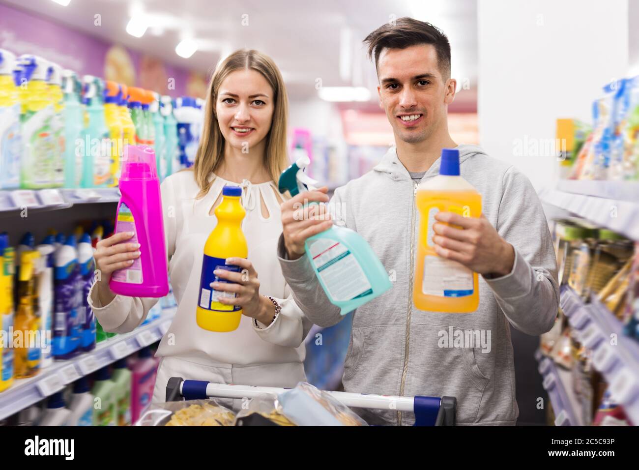 Woman customer buying detergents hi-res stock photography and images ...