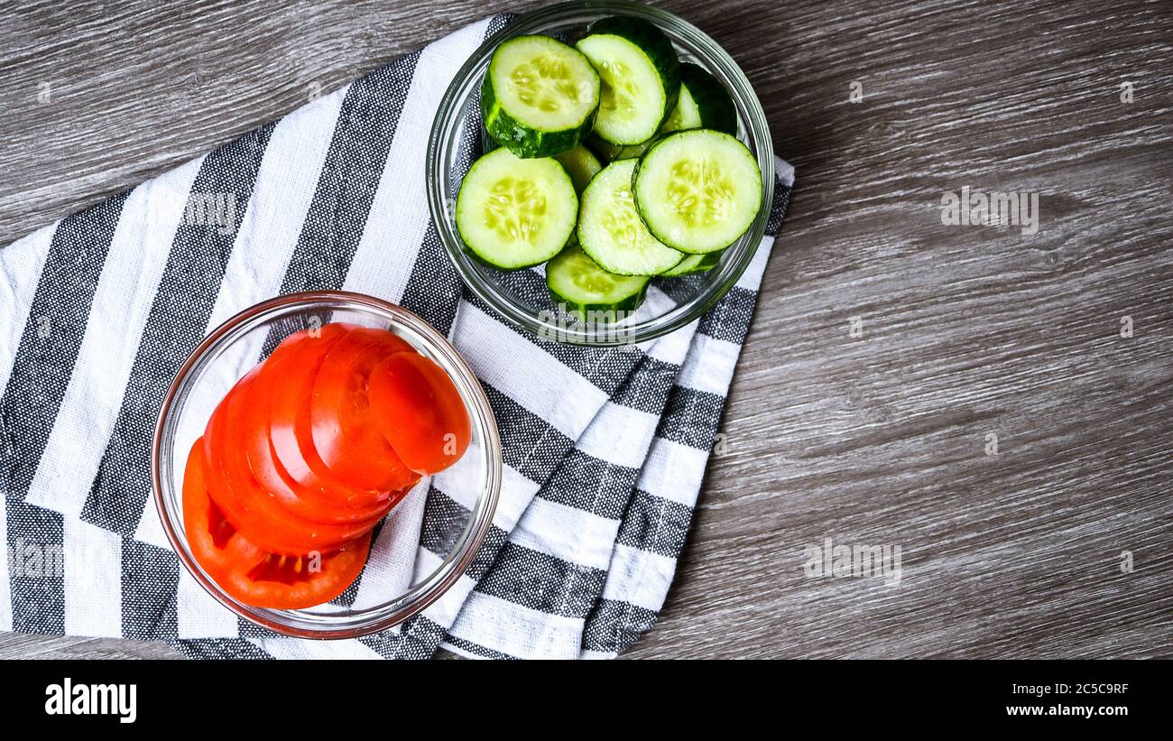 Cutted food salad cucumbers hi-res stock photography and images - Alamy