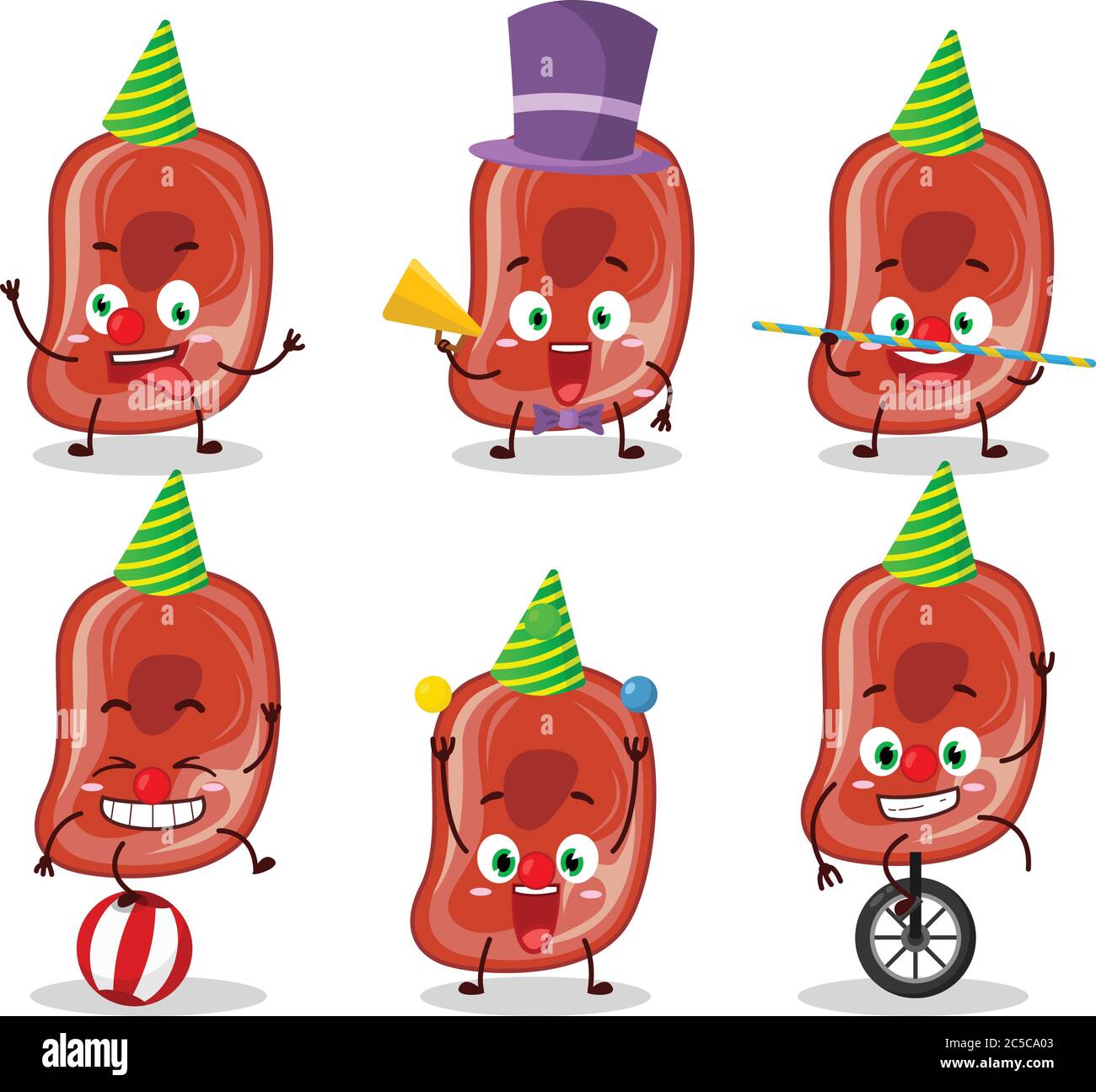 Cartoon character of ham with various circus shows Stock Vector Image ...