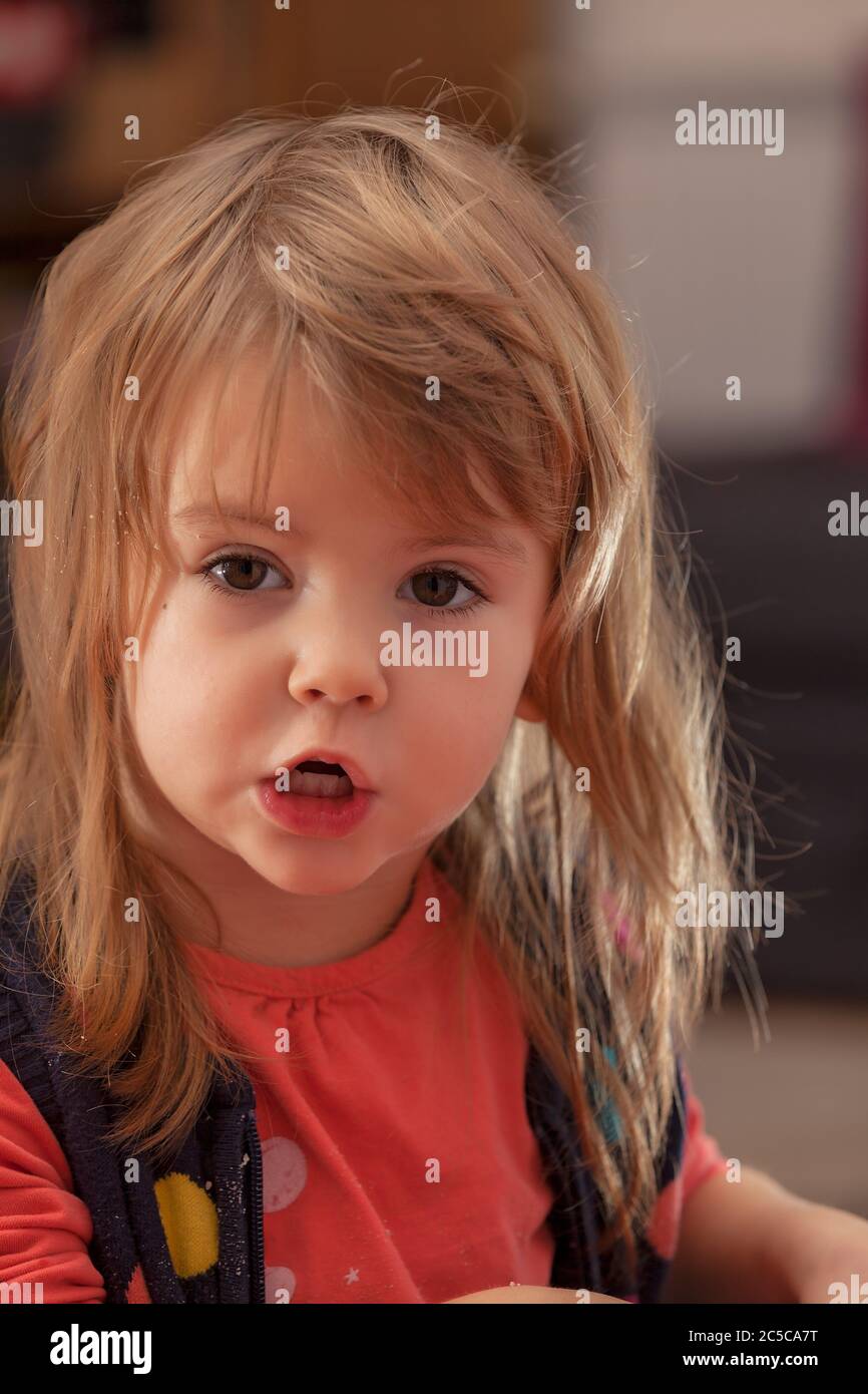 portrait of a child , note shallow depth of field Stock Photo - Alamy