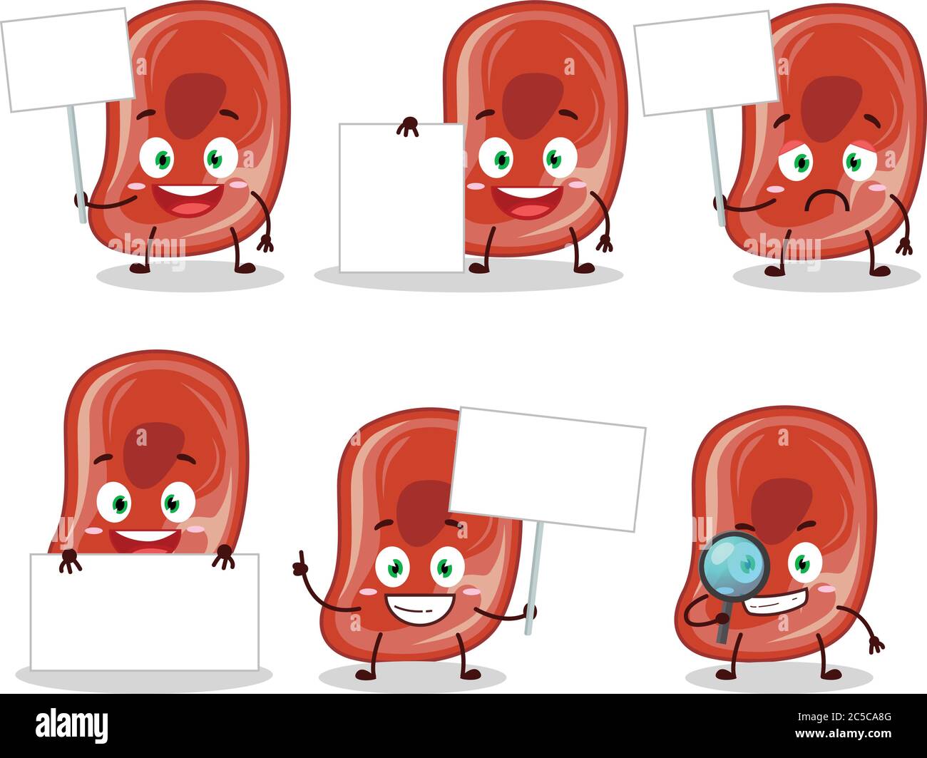 Ham cartoon in character bring information board Stock Vector Image ...