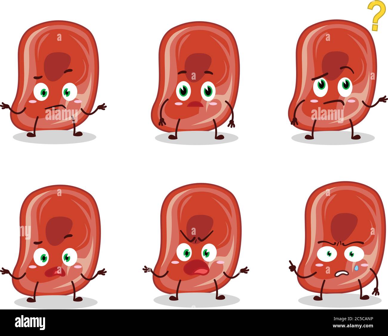 Cartoon character of ham with what expression Stock Vector Image & Art ...