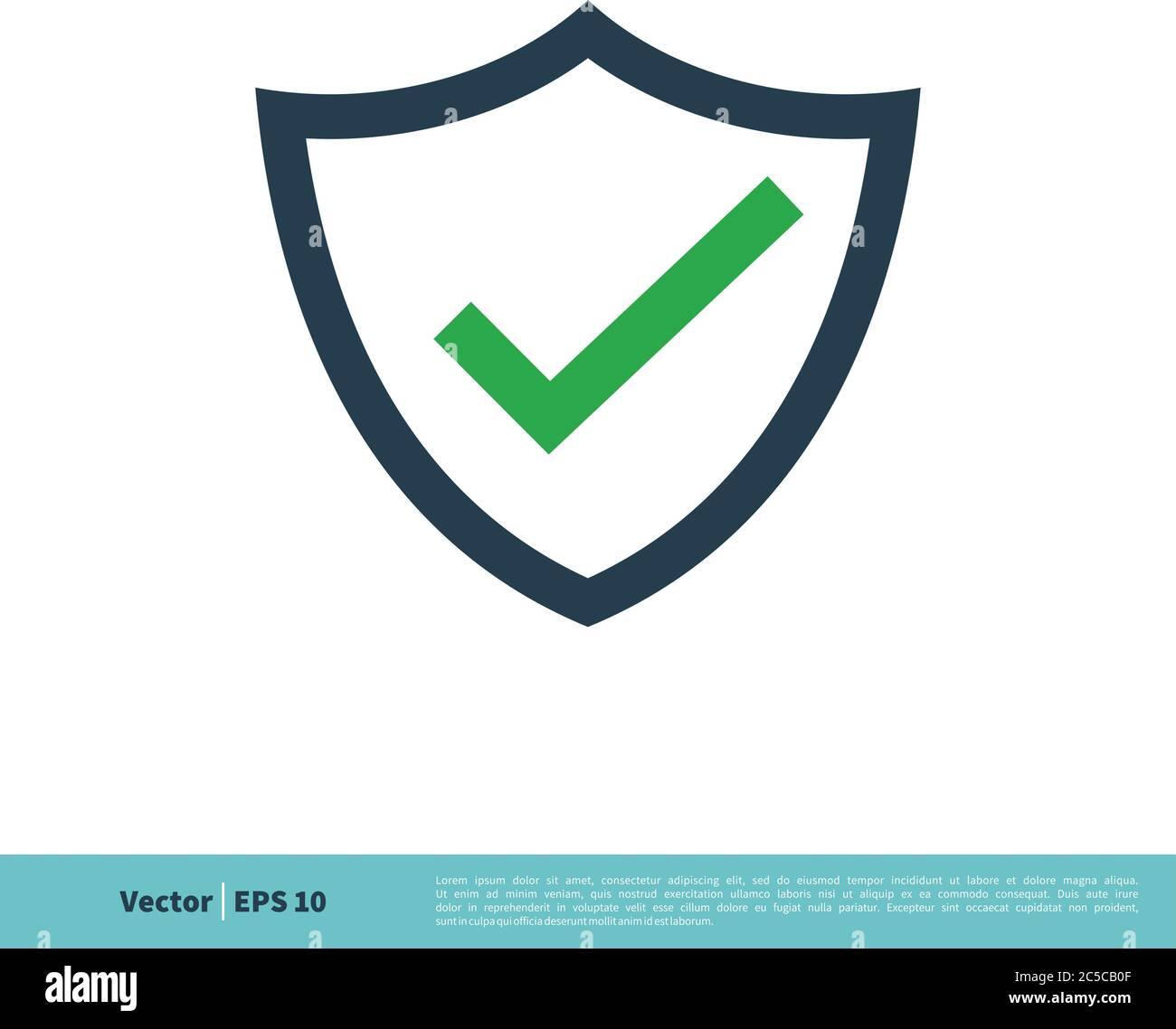 Check Mark and Shield Icon Vector Logo Template Illustration Design ...