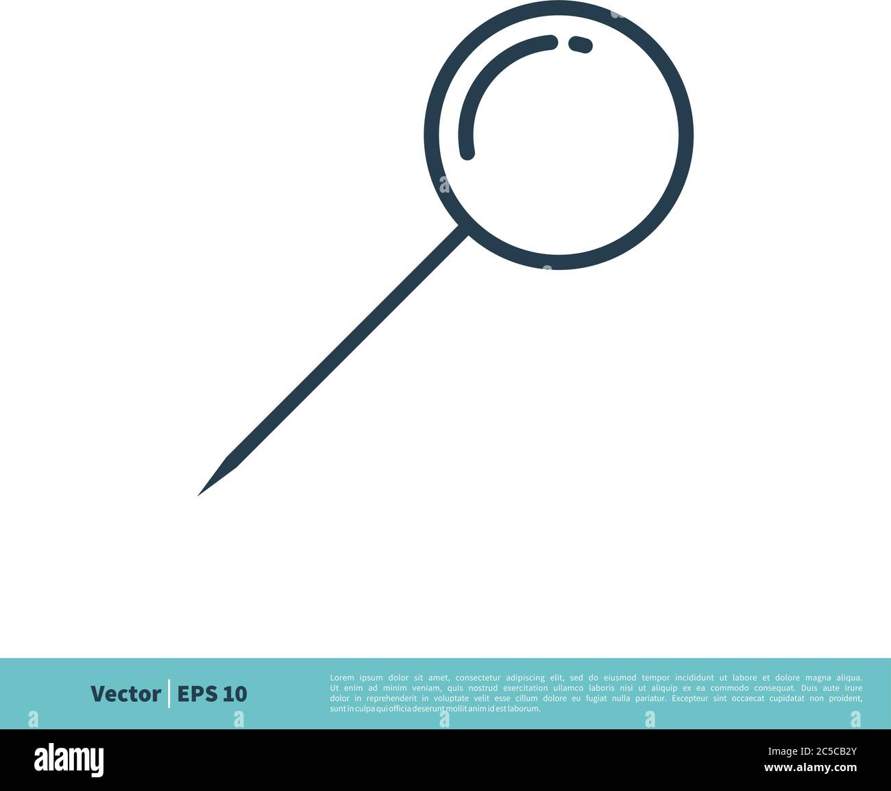 Push Pin Locate of Map Icon Vector Logo Template Illustration Design ...