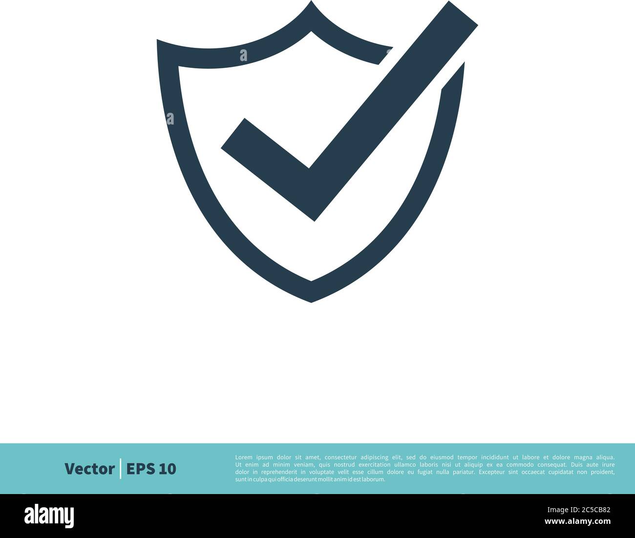 Check Mark and Shield Icon Vector Logo Template Illustration Design ...