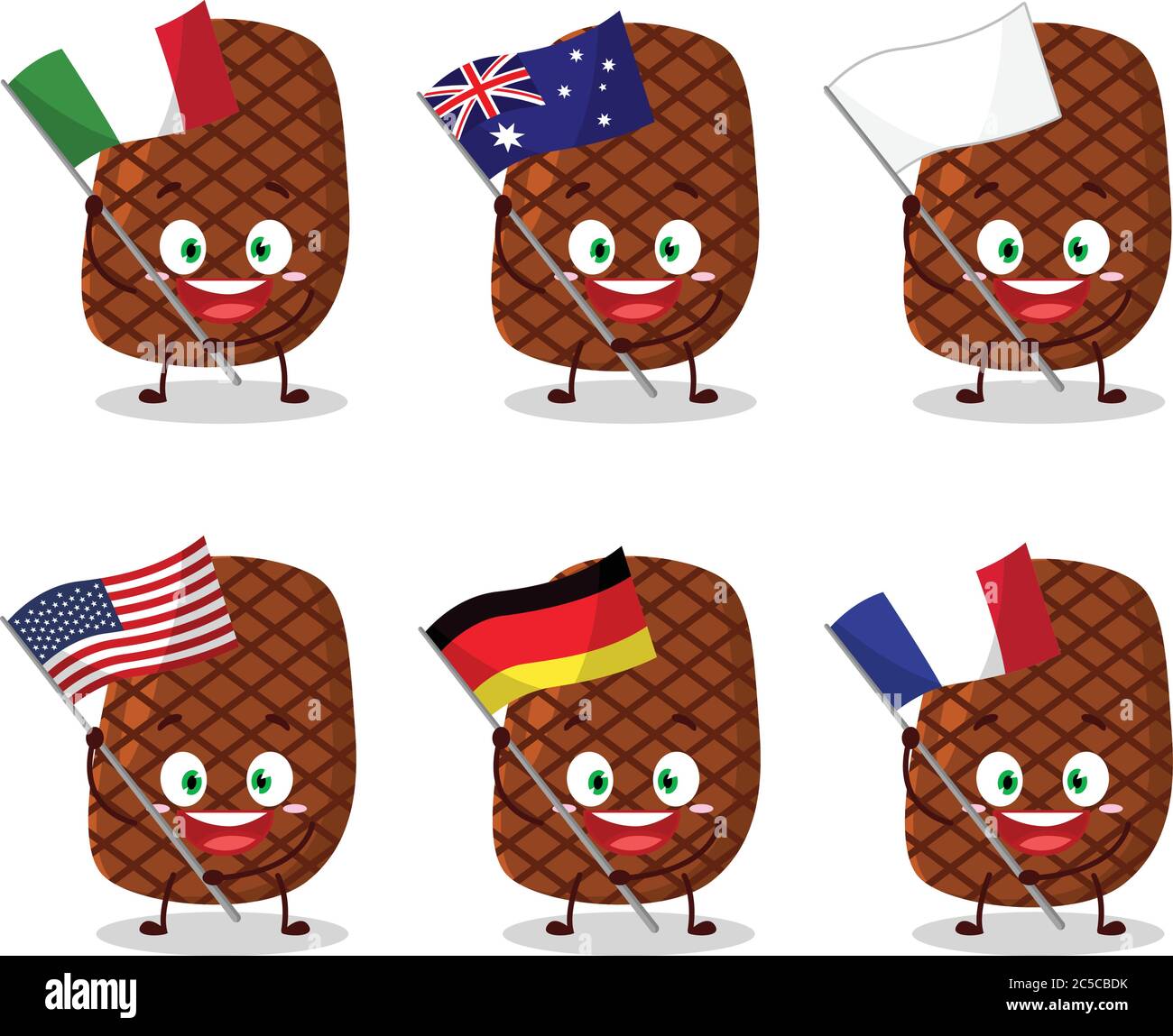 Steak cartoon character various Cut Out Stock Images & Pictures - Alamy