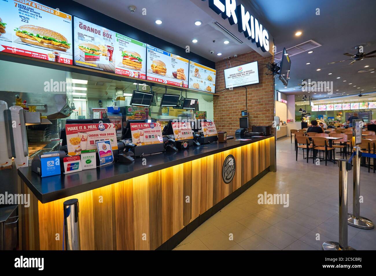 BANGKOK, THAILAND - CIRCA JANUARY, 2020: counter service at Burger King ...