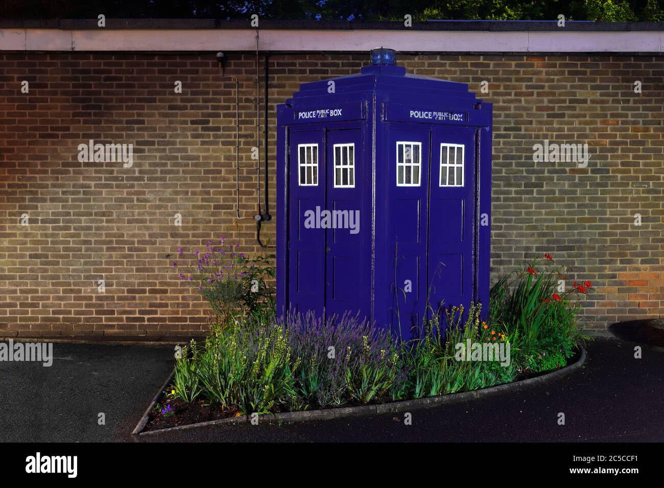 An old fahioned police call box in a preserved state at Wetherby Police ...