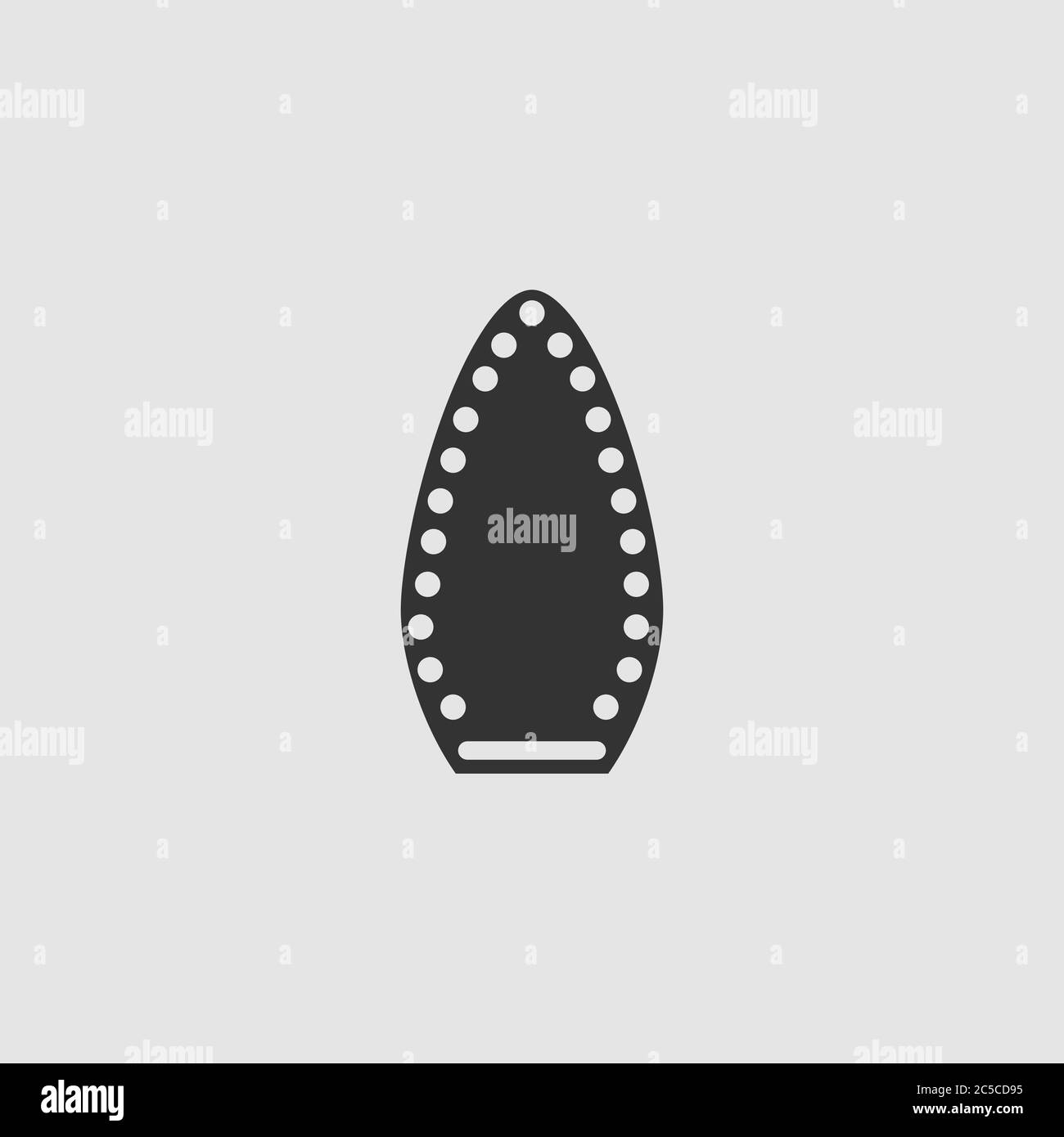 Steam iron icon flat. Black pictogram on grey background. Vector illustration symbol Stock ...