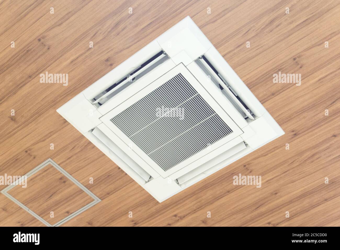 Ceiling mounted cassette type air conditioner Stock Photo - Alamy