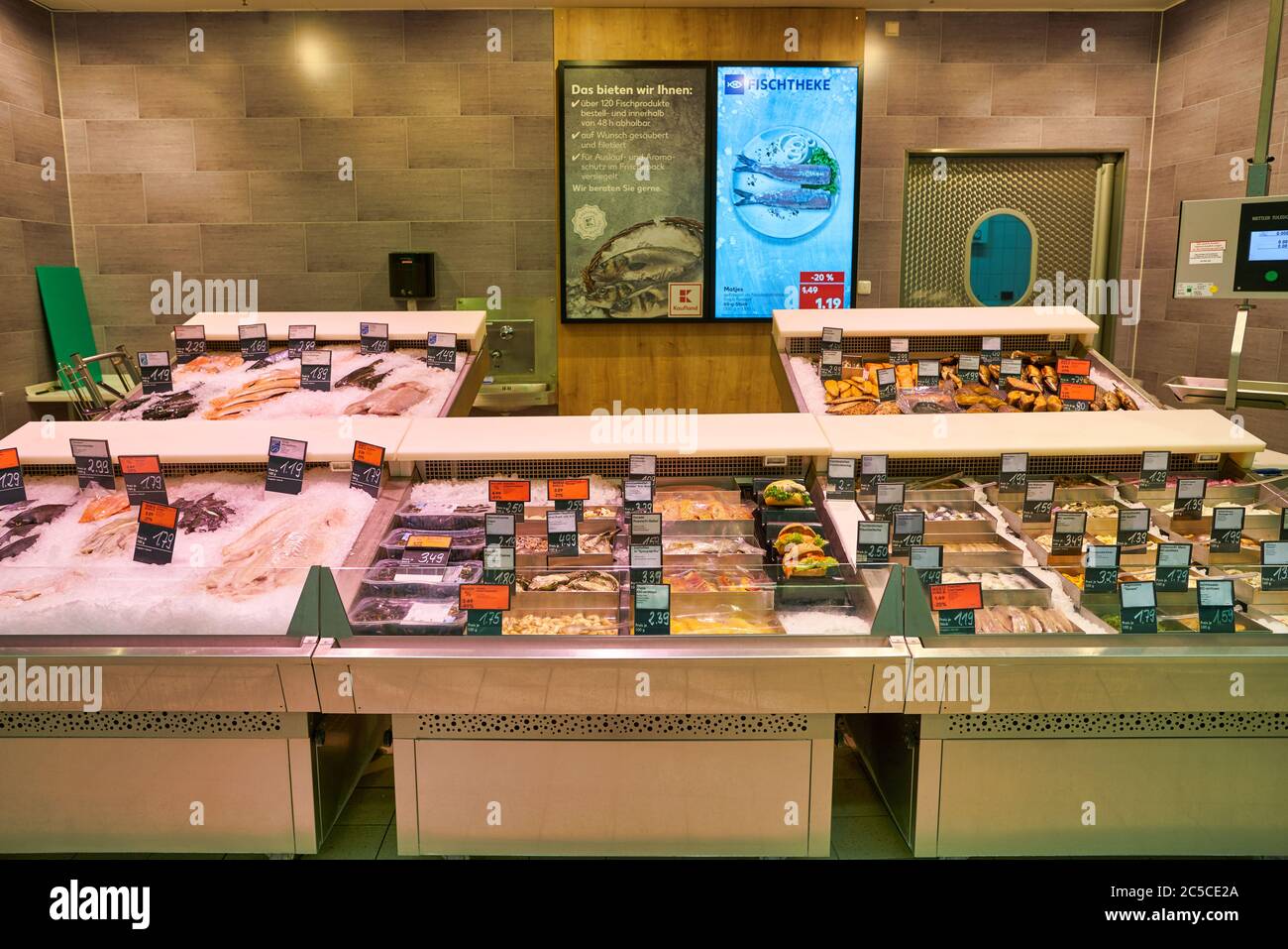 BERLIN, GERMANY - CIRCA SEPTEMBER, 2019: interior shot of Kaufland in ...