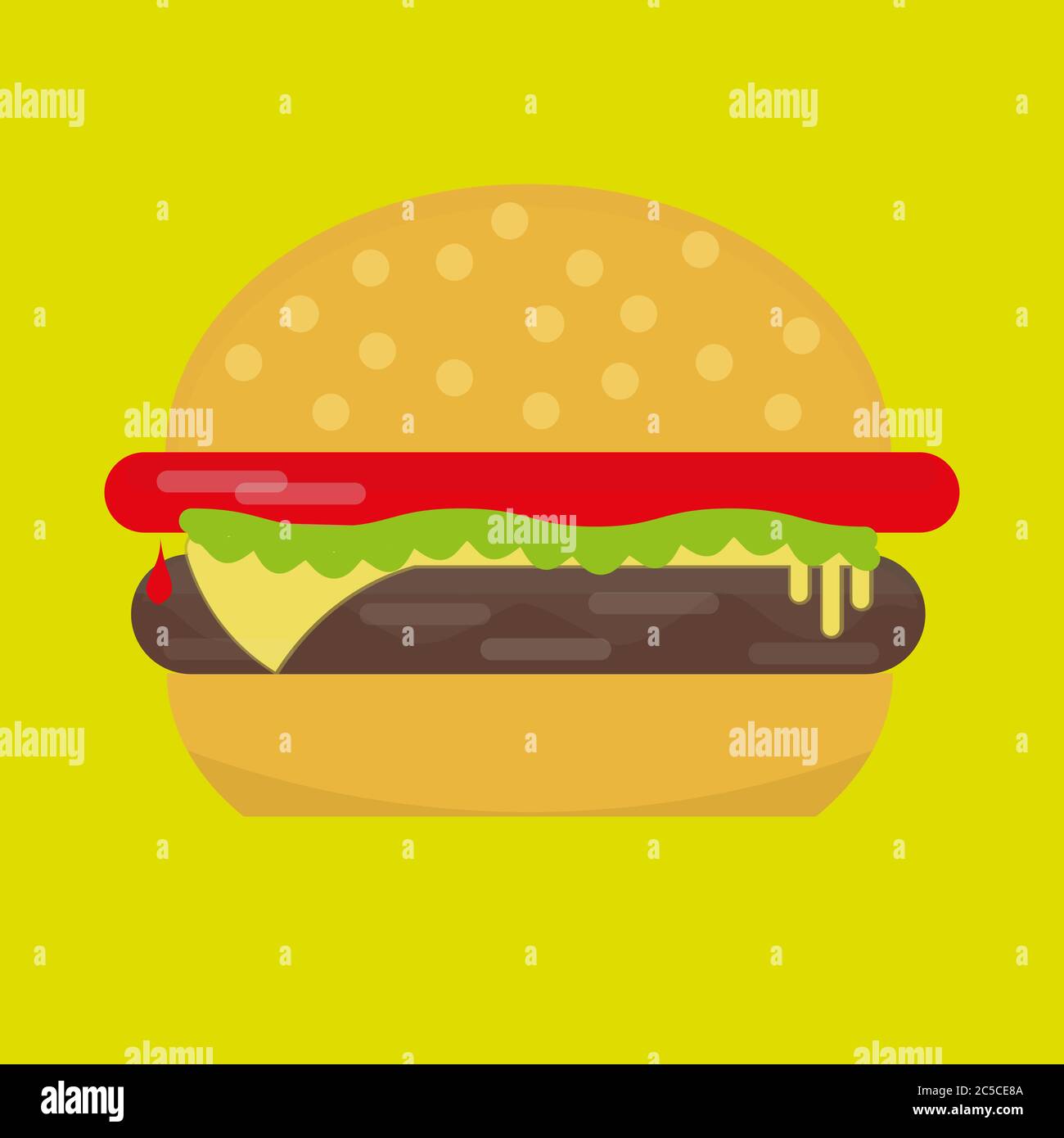 Cheeseburger Vector Drawing Stock Vector Image & Art - Alamy