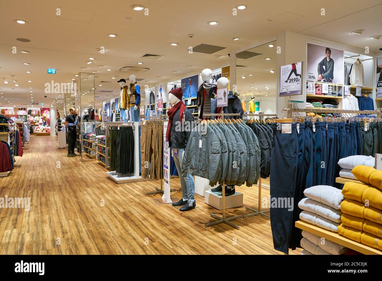 BERLIN, GERMANY - CIRCA SEPTEMBER, 2019: interior shot of Uniqlo store ...