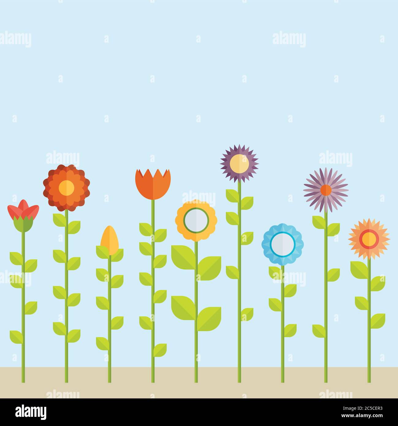 Colourful stems Stock Vector Images - Alamy