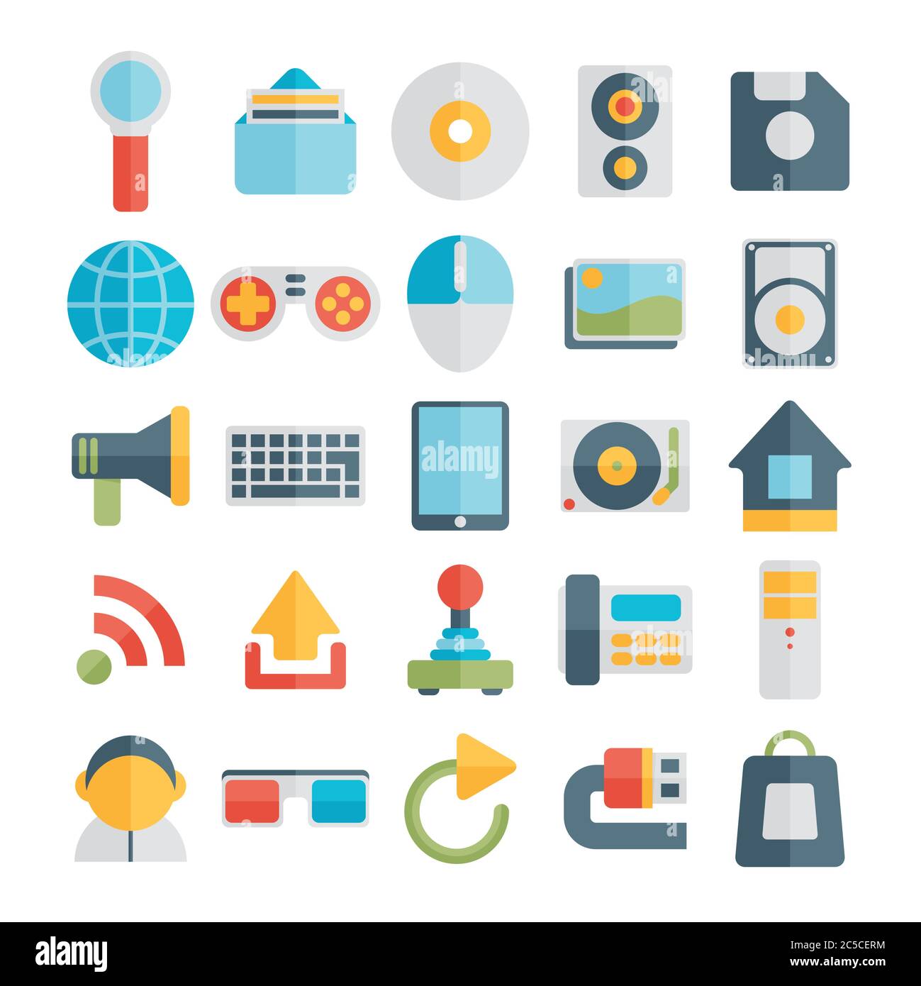 Modern flat icons — set 1 Stock Vector Image & Art - Alamy