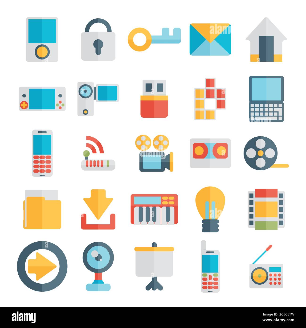 Modern flat icons — set 2 Stock Vector Image & Art - Alamy