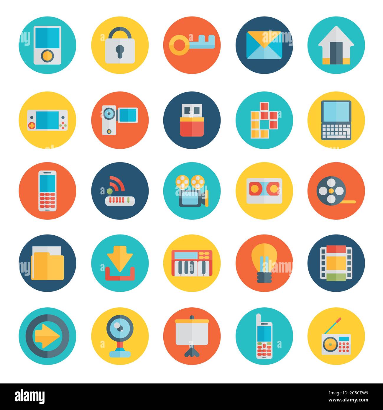 Set 2 video Stock Vector Images - Alamy