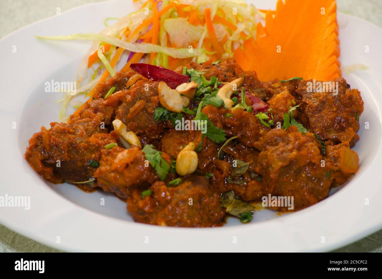 Indian Foods on the table. The typical food idea of India is curry with ...