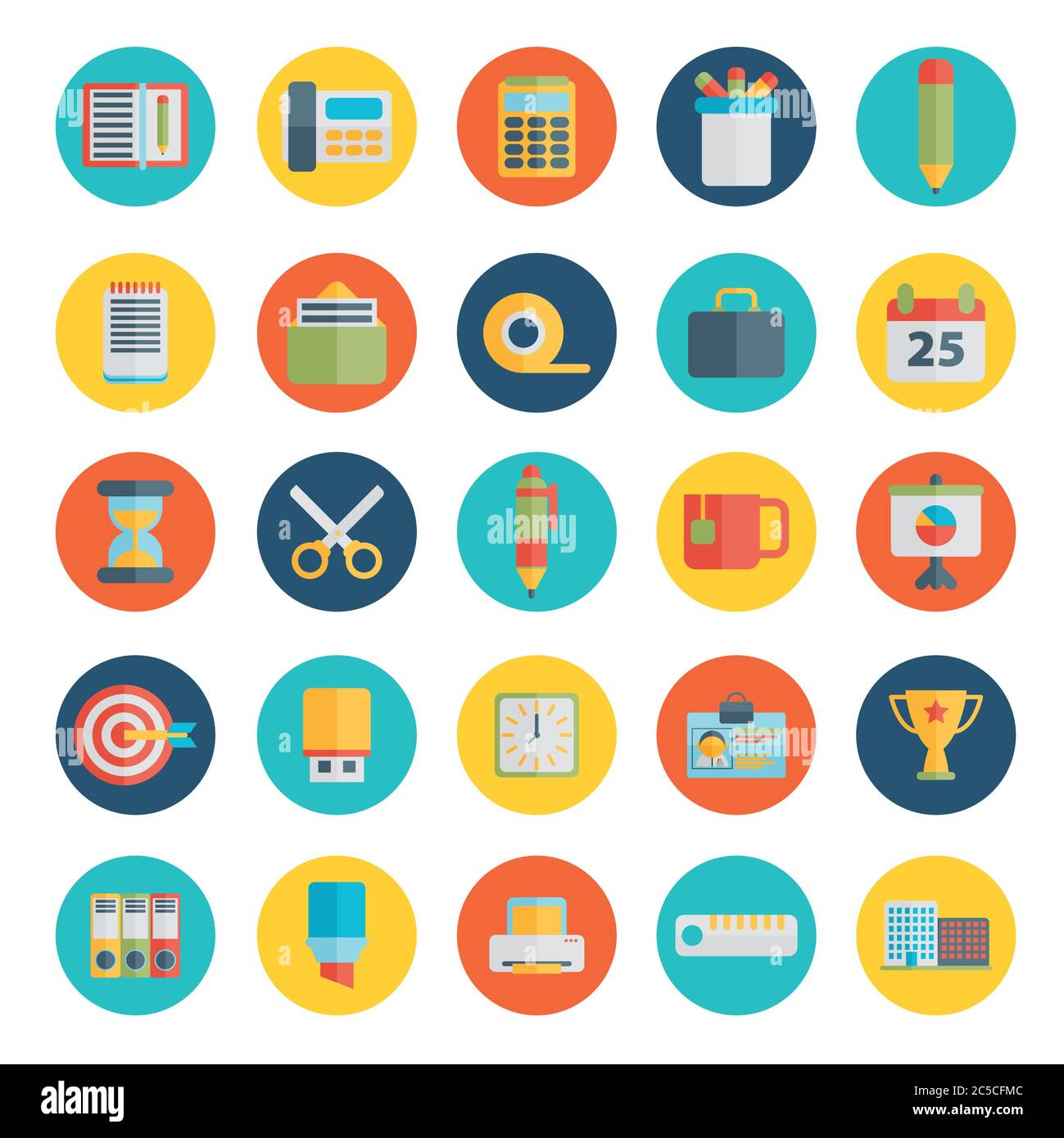 Hourglass clock in office Stock Vector Images - Alamy