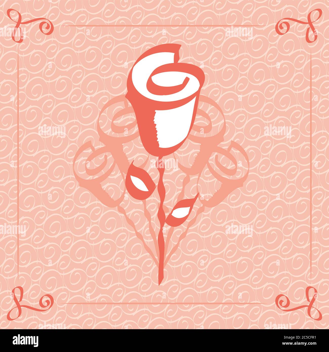 Old red rose bunch Stock Vector Images - Alamy