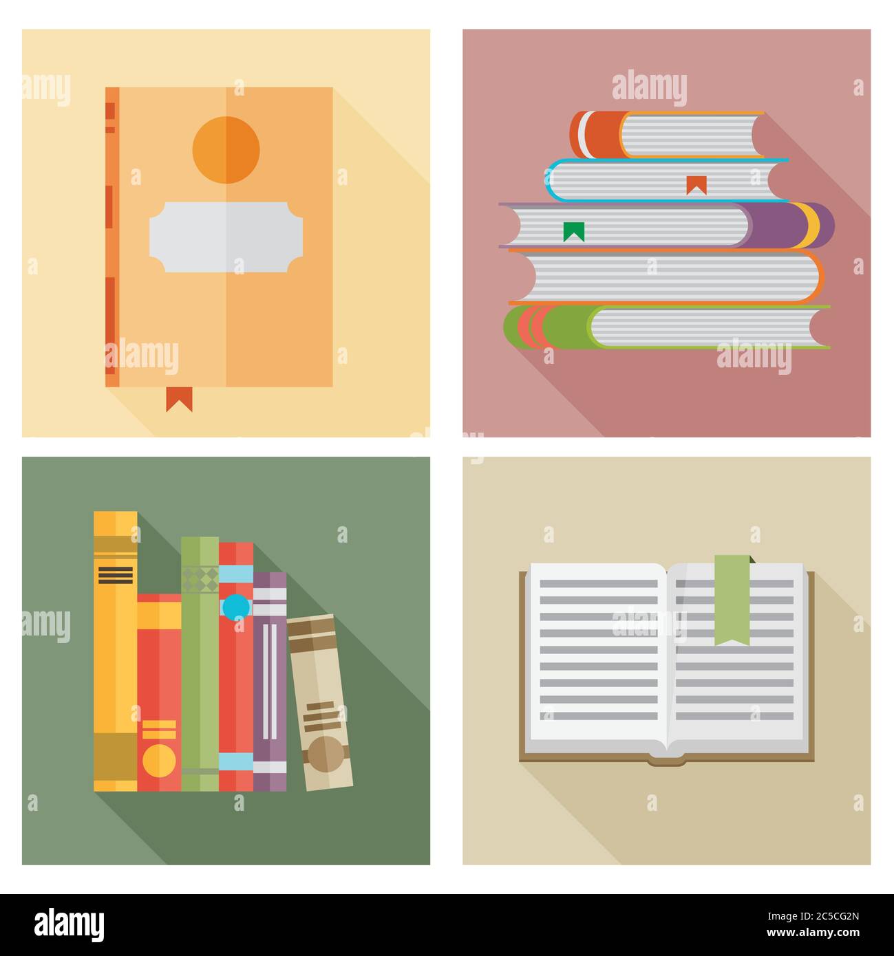 Simple set books icon Cut Out Stock Images & Pictures - Alamy