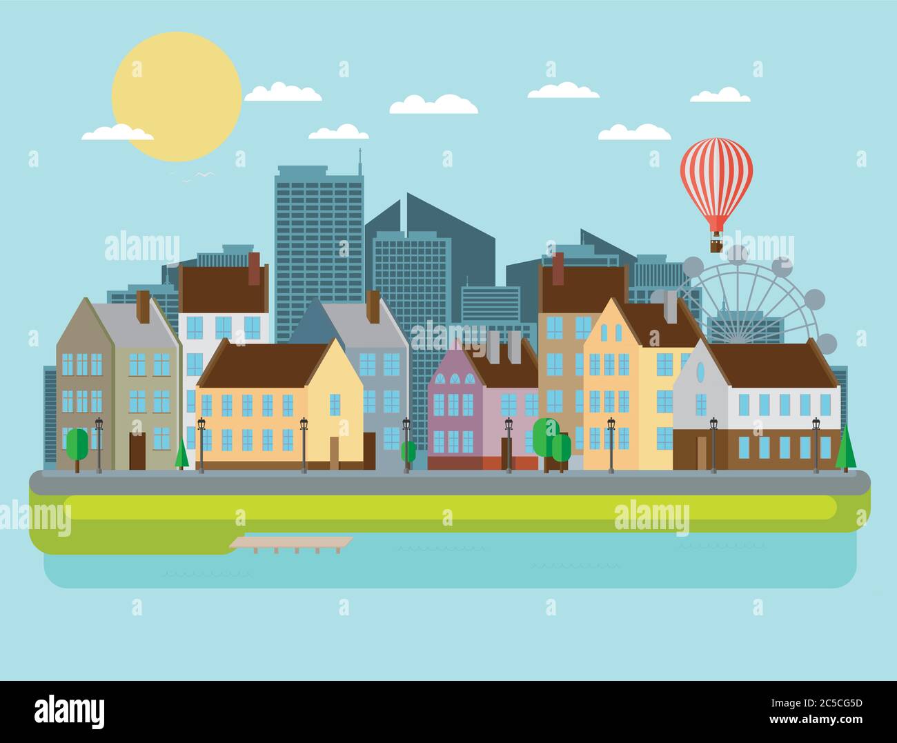 Urban landscape. Vector illustration Stock Vector Image & Art - Alamy