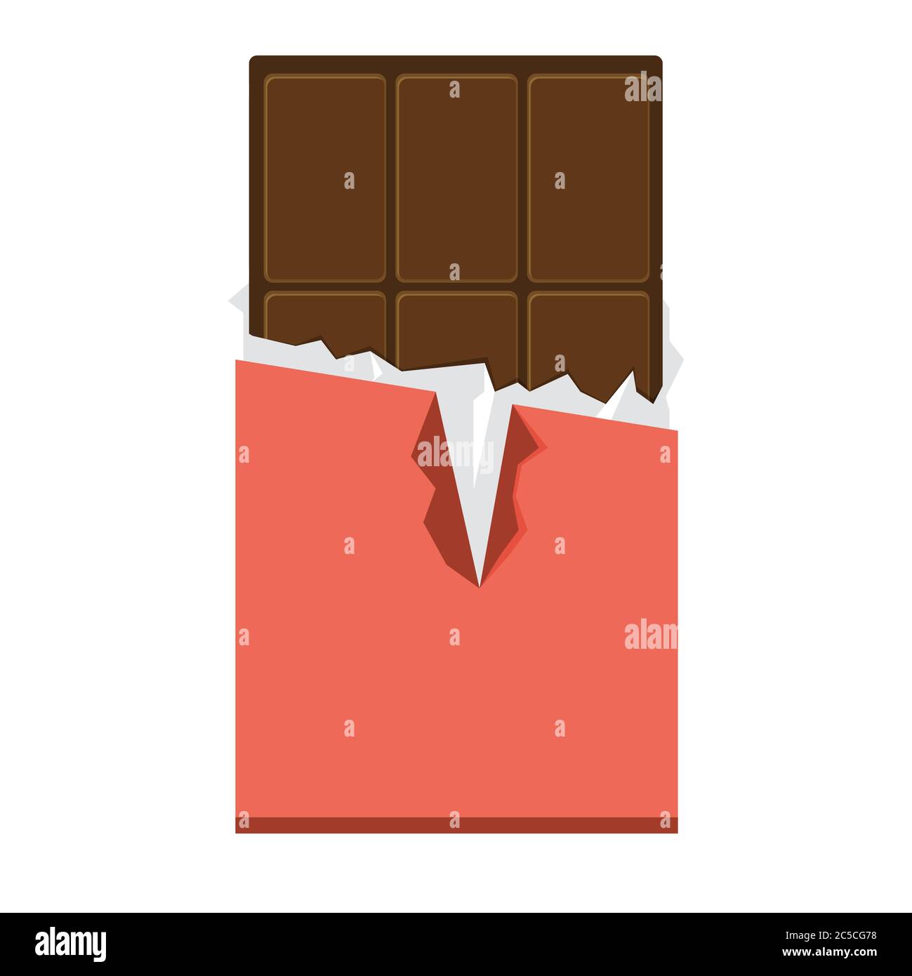 White chocolate bar flat Stock Vector Images - Alamy