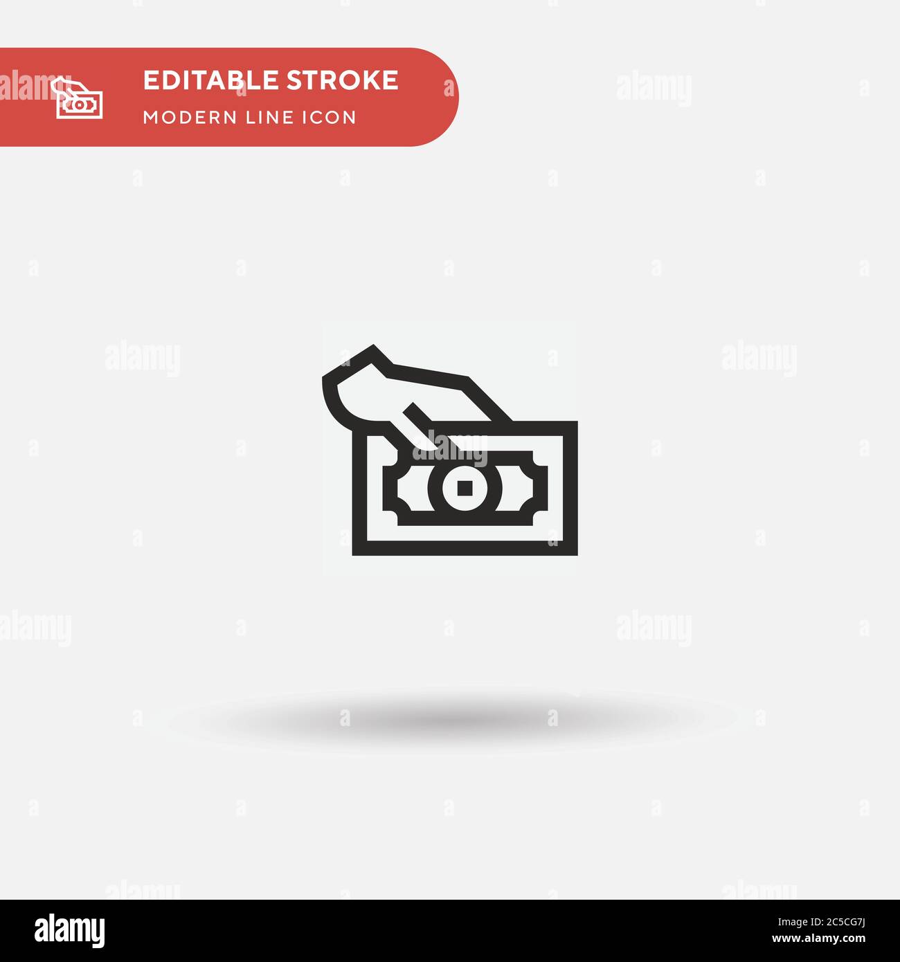 Cash Payment Simple vector icon. Illustration symbol design template ...