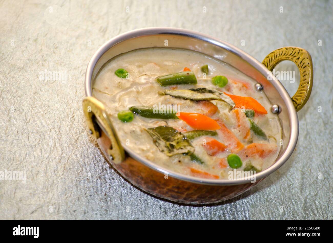 Indian Foods on the table. The typical food idea of India is curry with ...