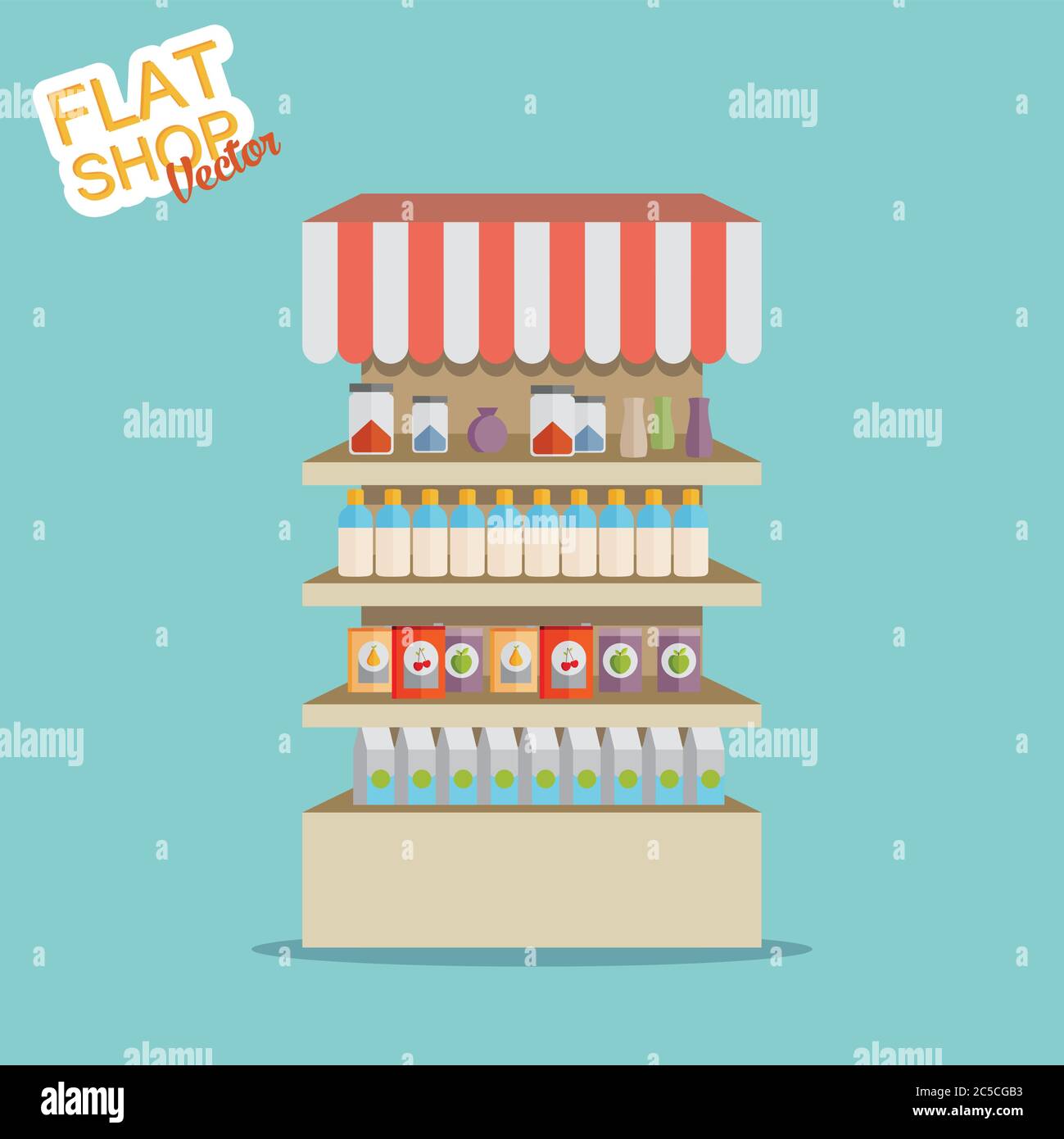 Supermarket. Flat vector Stock Vector Image & Art - Alamy