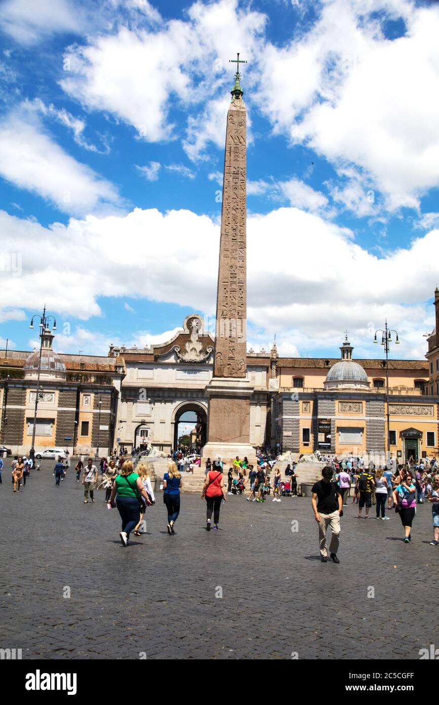 Piazza del Popolo in Rome Italy Stock Photo - Alamy