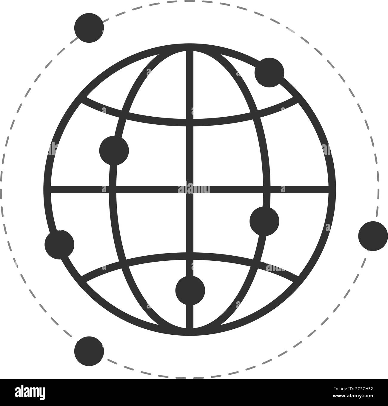 connect the world, Global connection over the network. digital ...