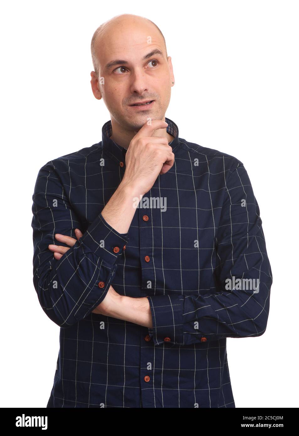 Bald man thinking hi-res stock photography and images - Alamy