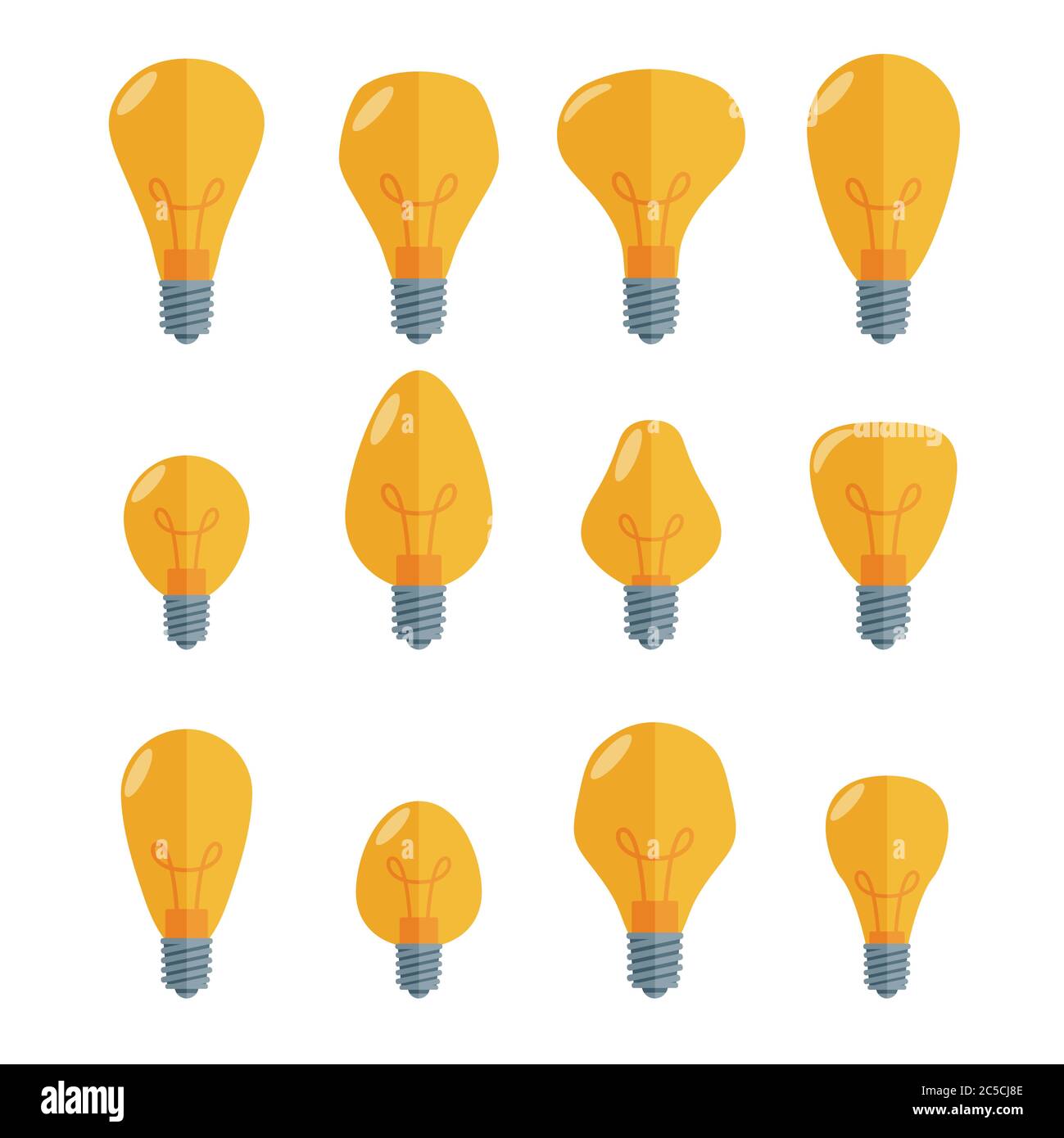 Electric bulb set Stock Vector Image & Art - Alamy
