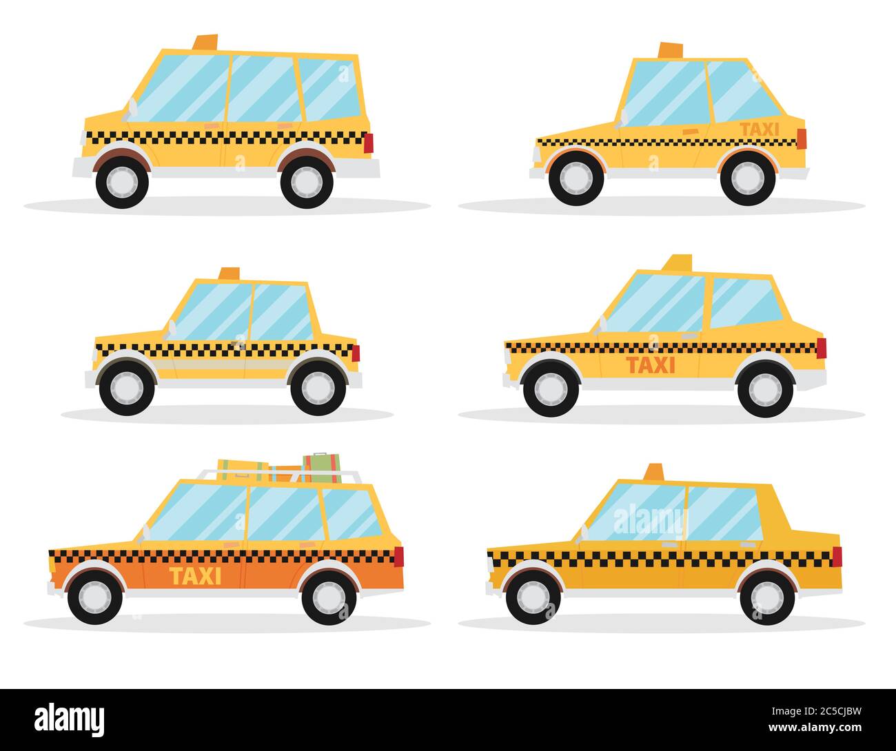 Taxi car set. Flat design Stock Vector Image & Art - Alamy