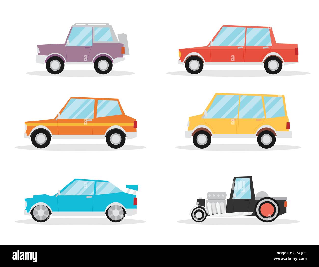 Set of cartoon cars. Flat vector Stock Vector Image & Art - Alamy