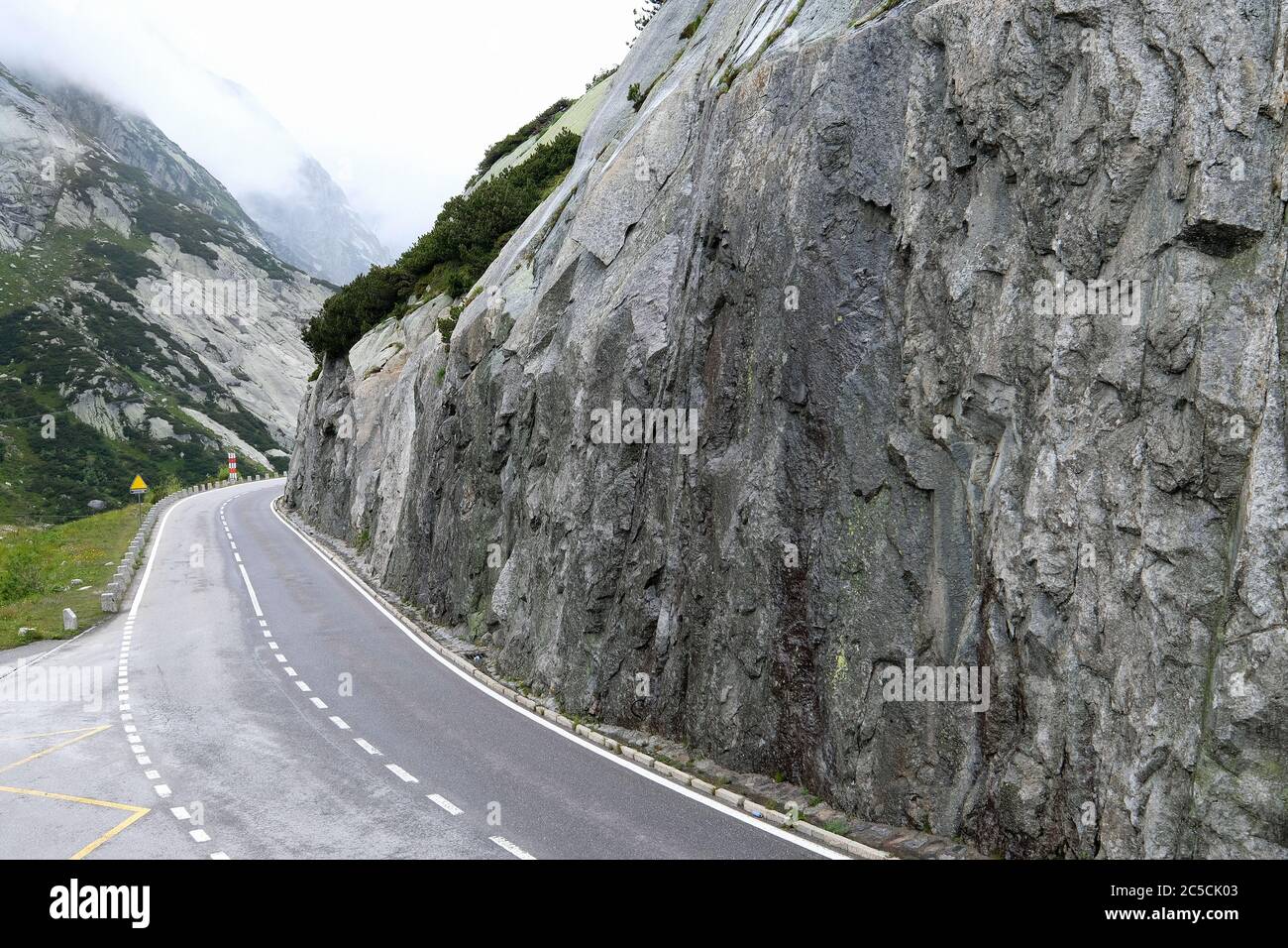 Grimsel Pass in the Swiss Alps, connecting the Bernese Oberland with ...