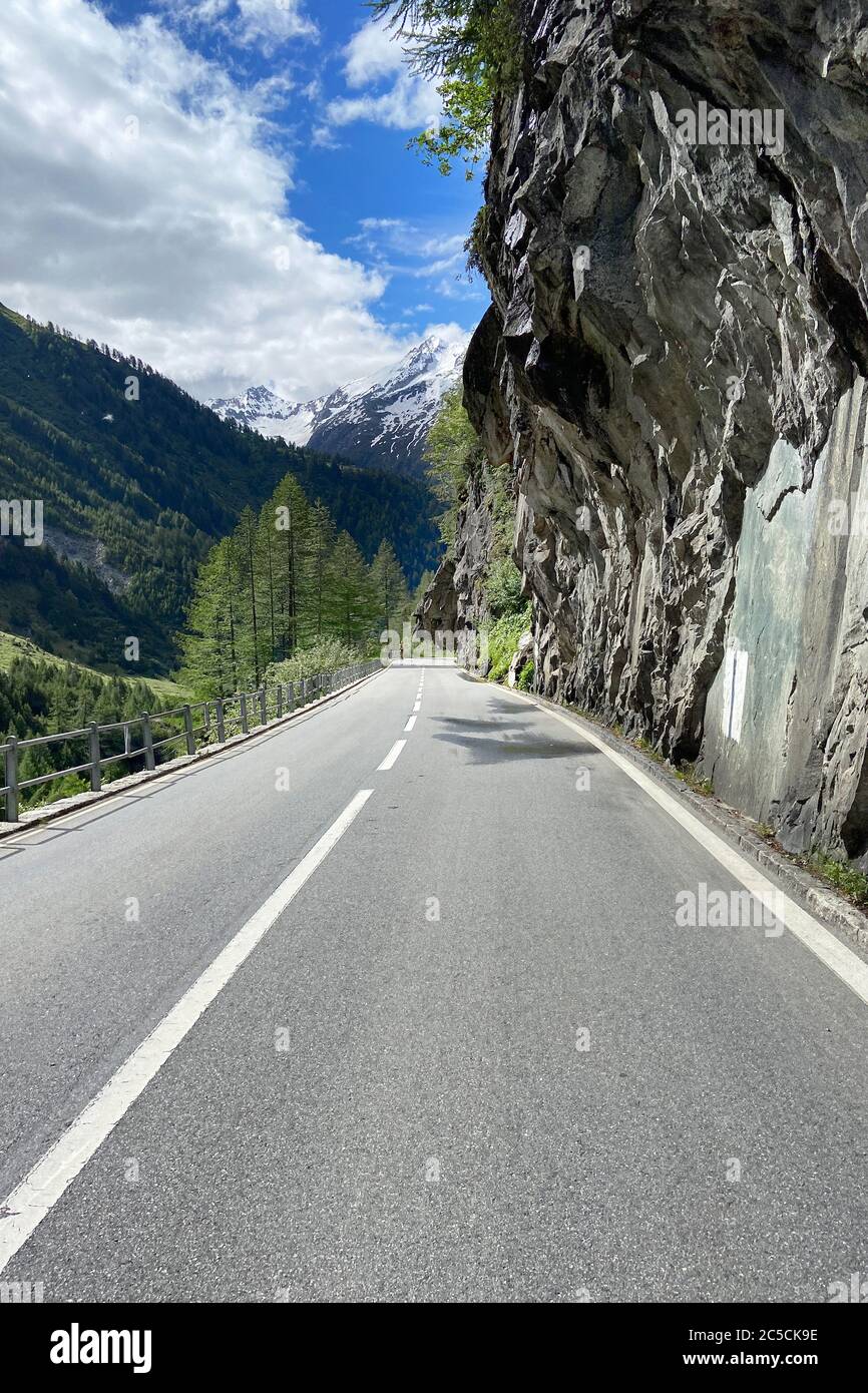 Grimsel Pass in the Swiss Alps, connecting the Bernese Oberland with ...
